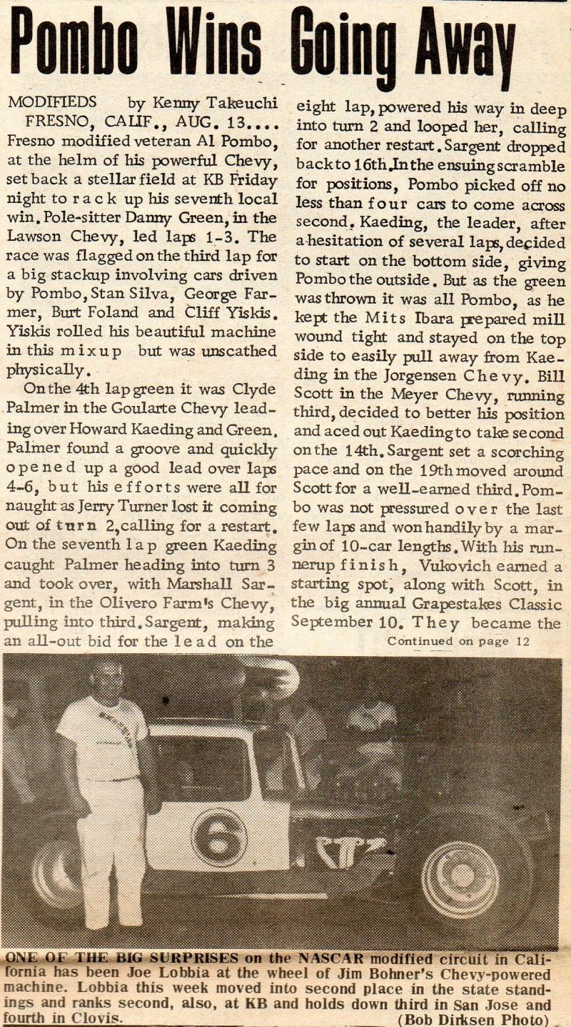 Legends Of San Jose Speedway - 1965 KEARNEY BOWL & CLOVIS RACING WHEELS ...